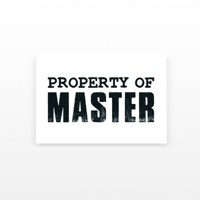 2x Property of Master Temporary Tattoos - Etsy