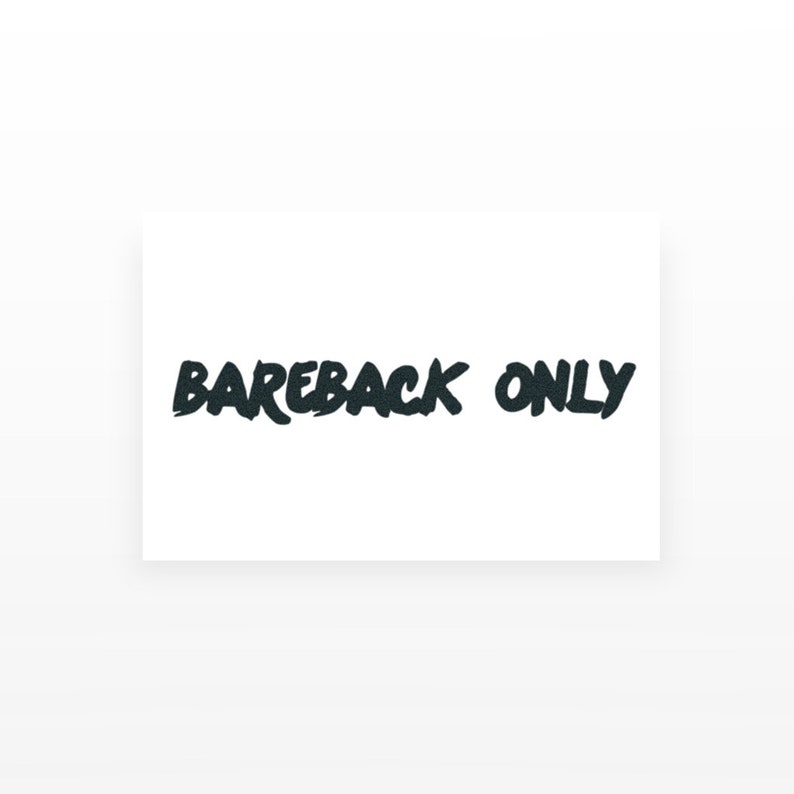 2x Bareback Only Temporary Tattoo Etsy