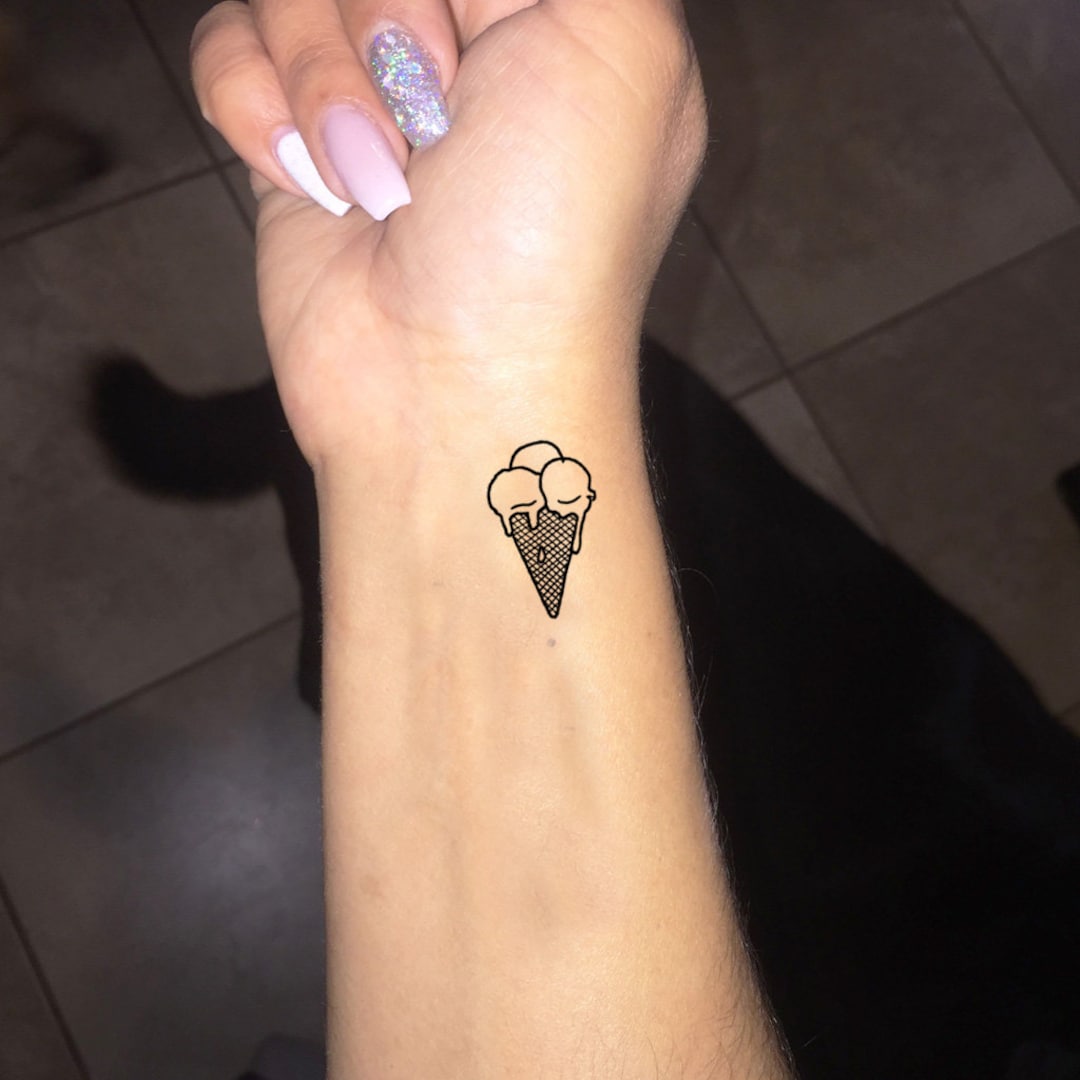 4 Ice Cream Temporary Tattoos - Etsy