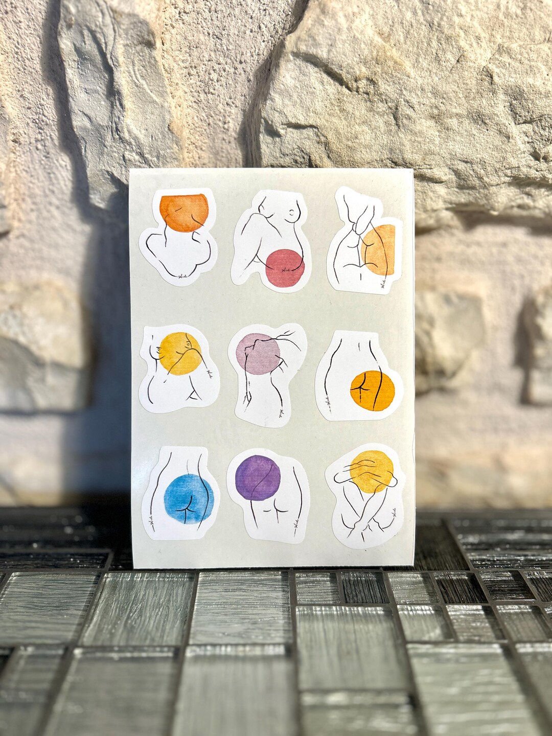 "minimalist Women" Stickers / Original Design by Sando - Etsy