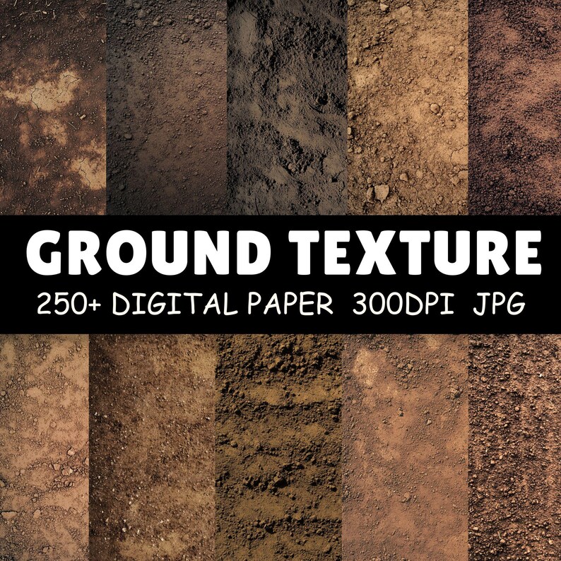 250+ Ground Texture Digital Papers | Dirt, Soil, Earth Seamless ...