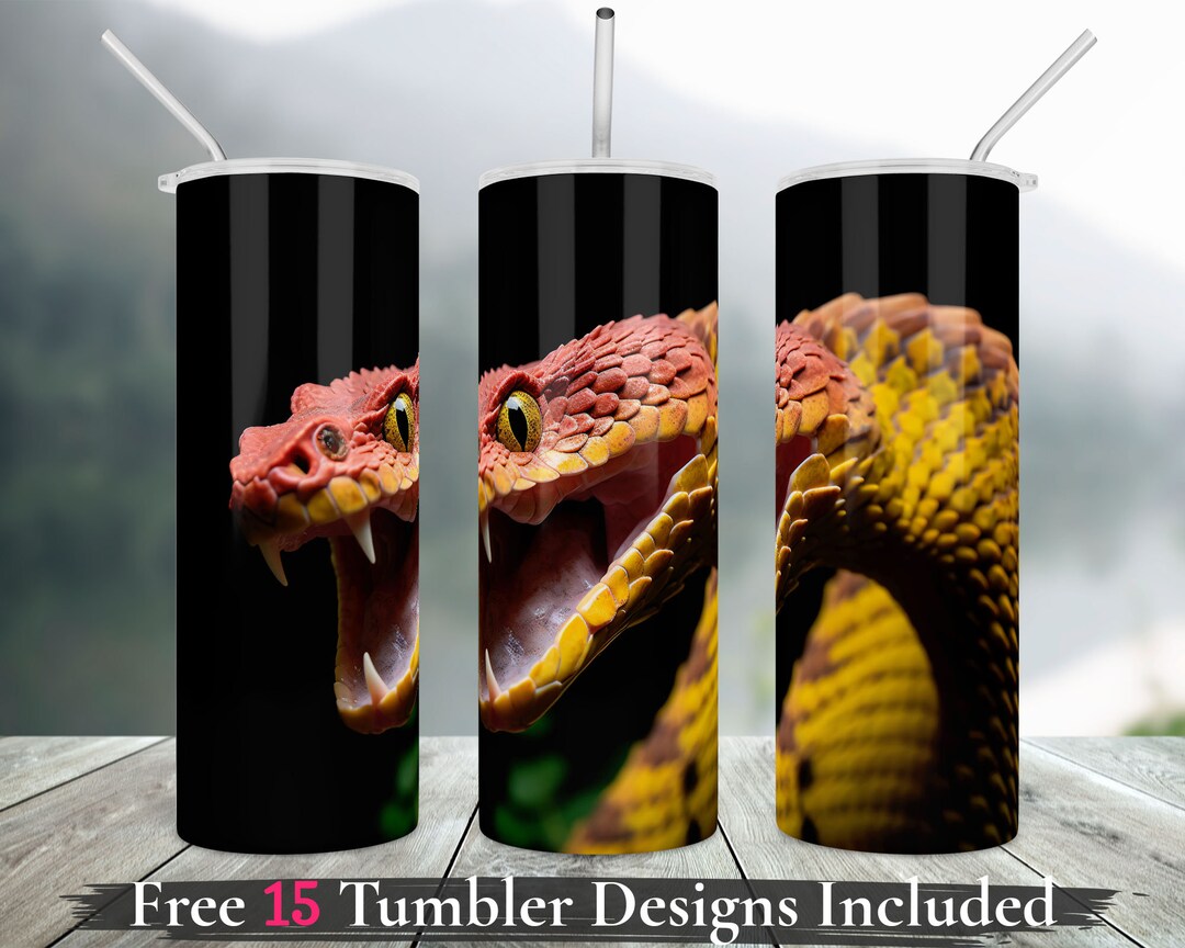 Snake Tumbler Wrap Png Sublimation Reptile Snake Design - Etsy