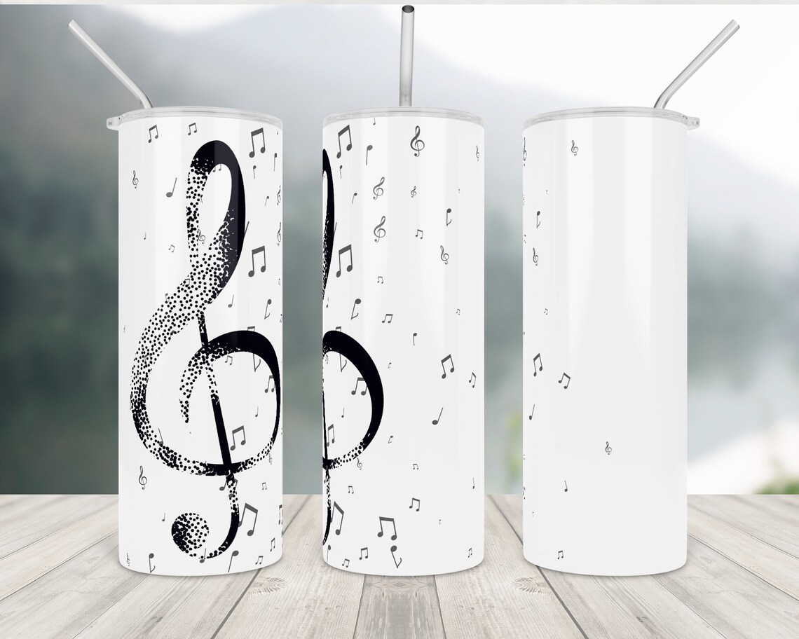Music Notes Tumbler Png Sublimation Design Wrap Song Piano - Etsy