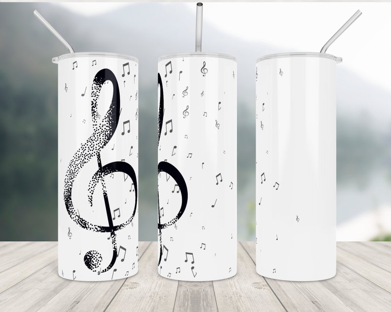 Music Notes Tumbler Png Sublimation Design Wrap Song Piano - Etsy
