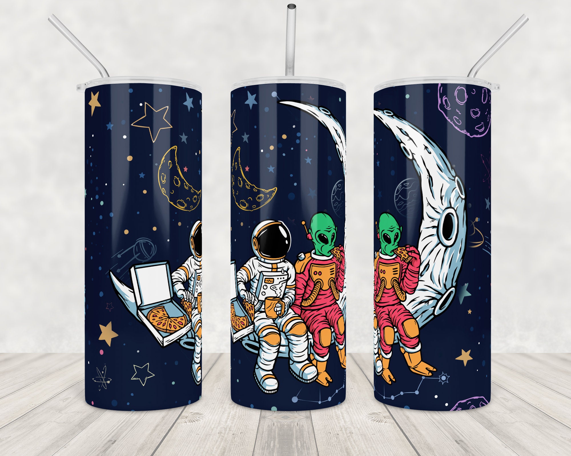 Alien Skinny Tumbler Wrap Sublimation Design Kid Cartoon 20 Oz - Etsy