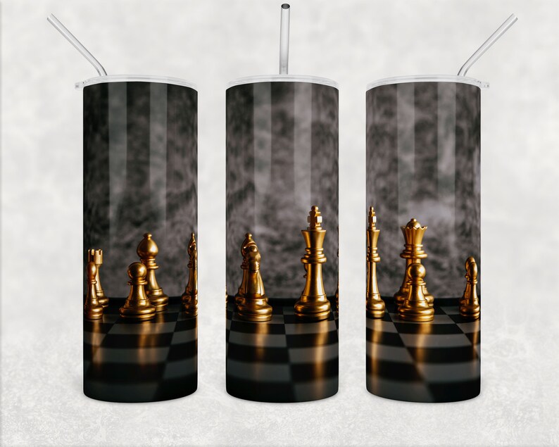 20oz Skinny Tumbler Chess Tumbler Png Wrap Sublimation Designs - Etsy