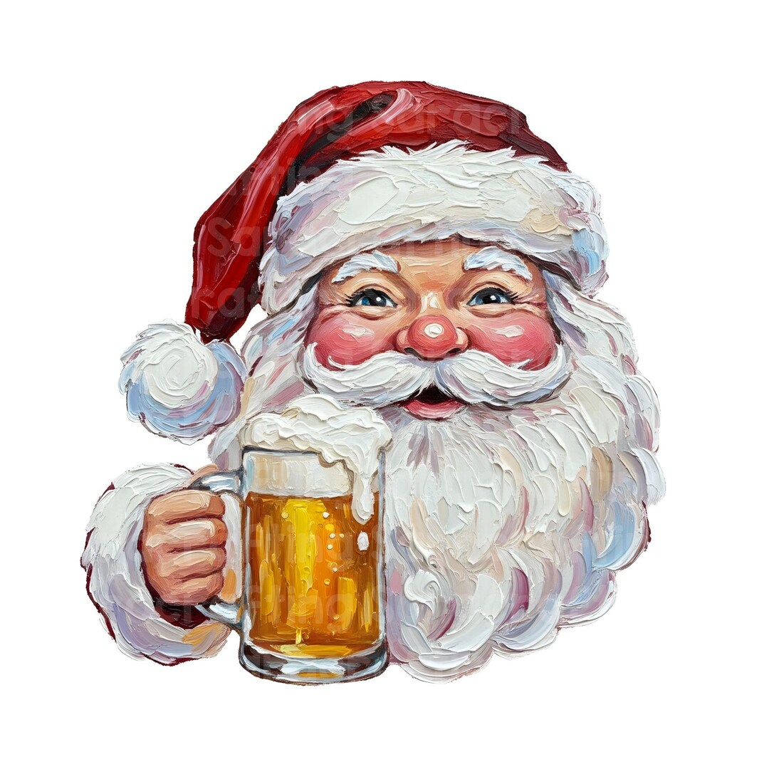 6 Santa Claus Clipart PNG Bundle | Cute Christmas Santa Faces ...