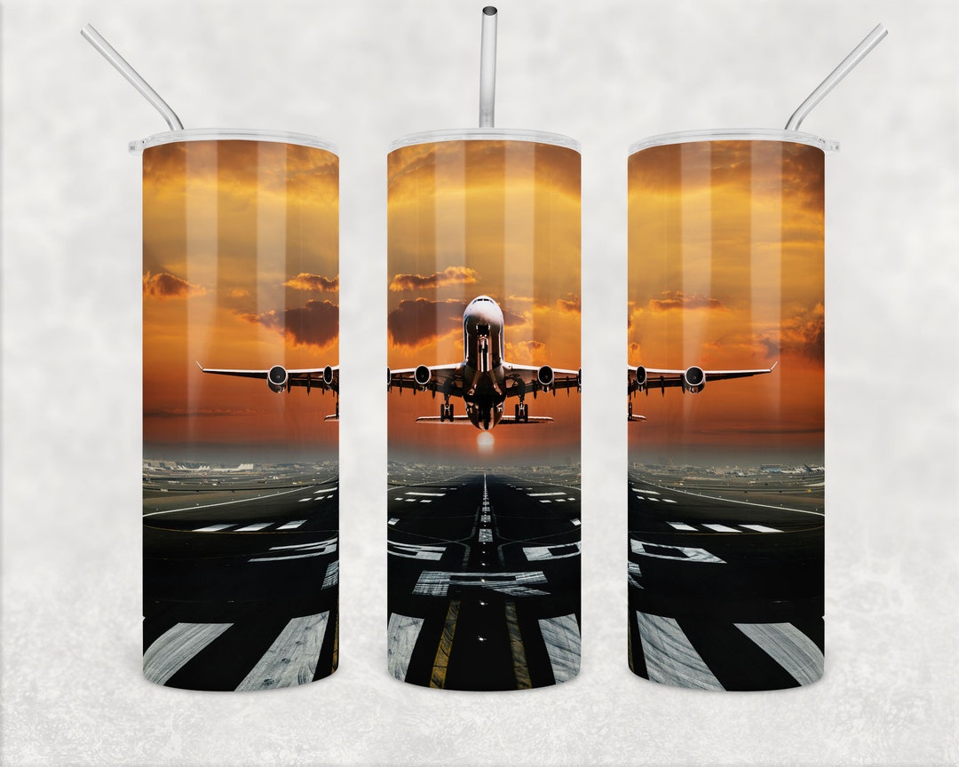 Airplane Tumbler Wrap Png Sublimation Design 20oz Skinny Tumbler Plane Aircraft Aeroplane Jet ...