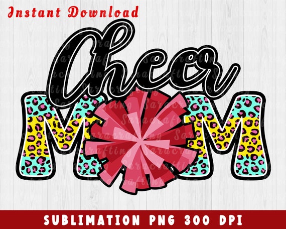 Cheer Mom PNG Clipart Leopard Image American Cheer Letter - Etsy