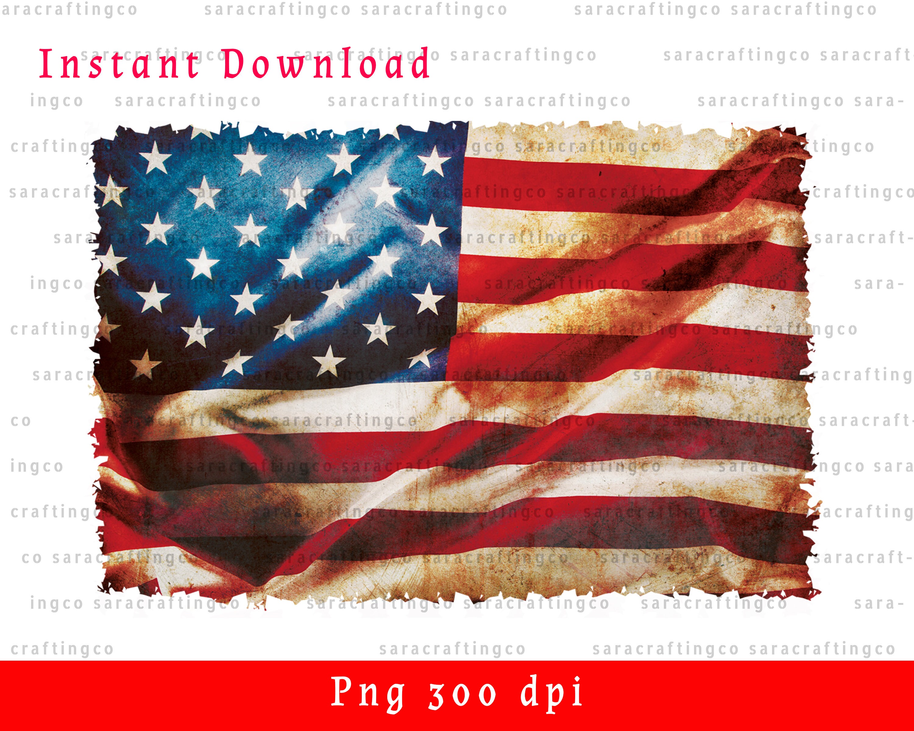 American Flag Png 4 Flag Bundle USA Flag Clipart Sublimation - Etsy