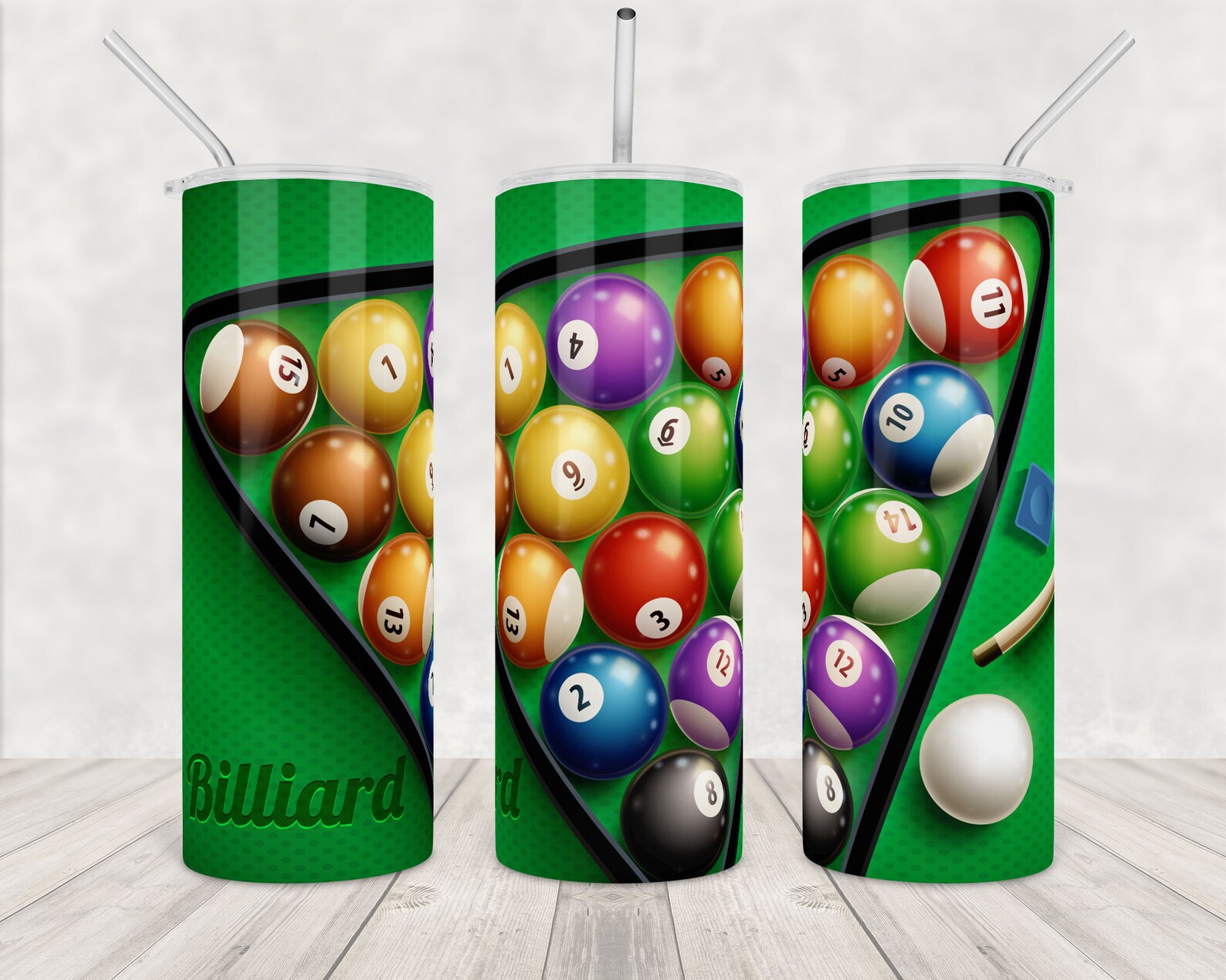 Billiard Tumbler Png Wrap Sublimation 20oz Skinny Tumbler - Etsy
