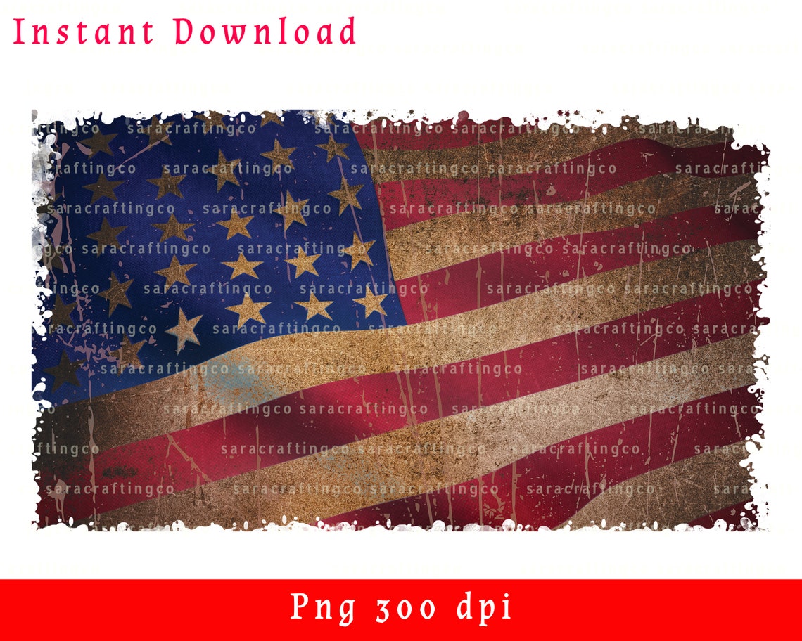 Distress American Flag Png USA Flag United State Clipart | Etsy