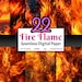 Seamless Fire Digital Paper Flame Graphics Flames Frame Printable ...