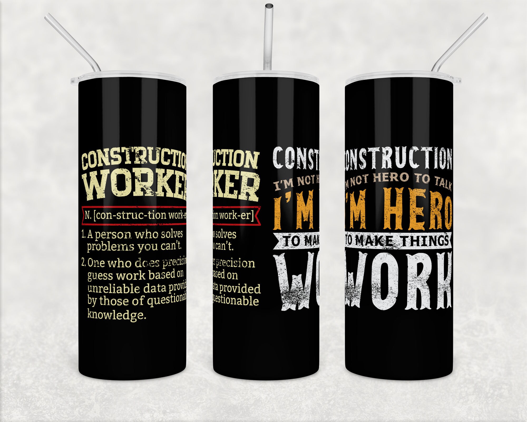 Construction Tumbler Wrap Png Sublimation Design Men 20oz - Etsy