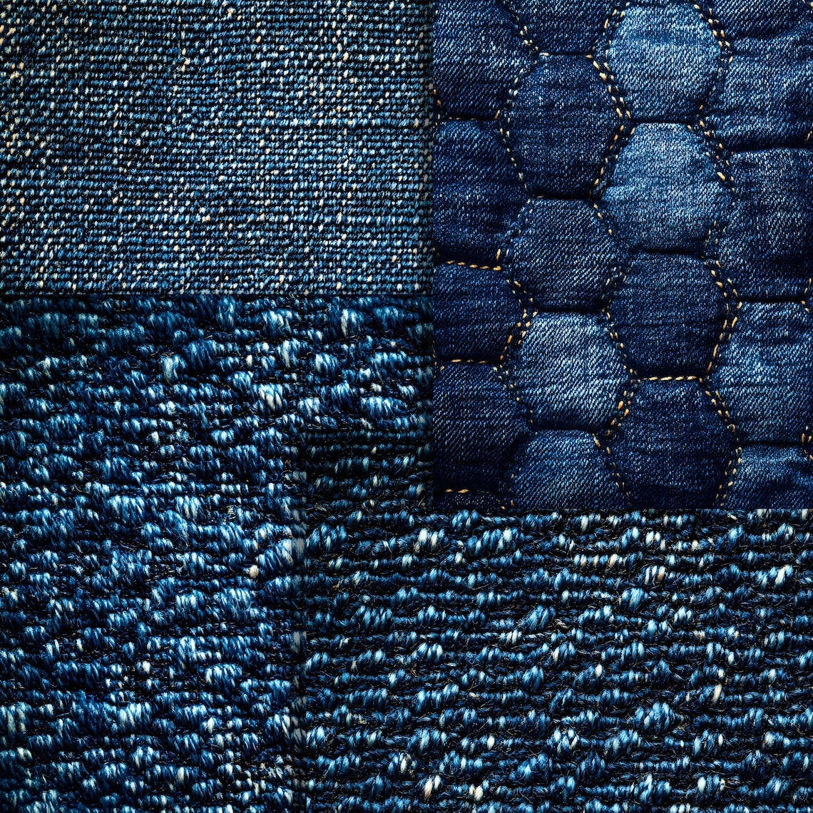 540 Blue Denim Textures Digital Papers Jean Fabric, Wrinkled ...