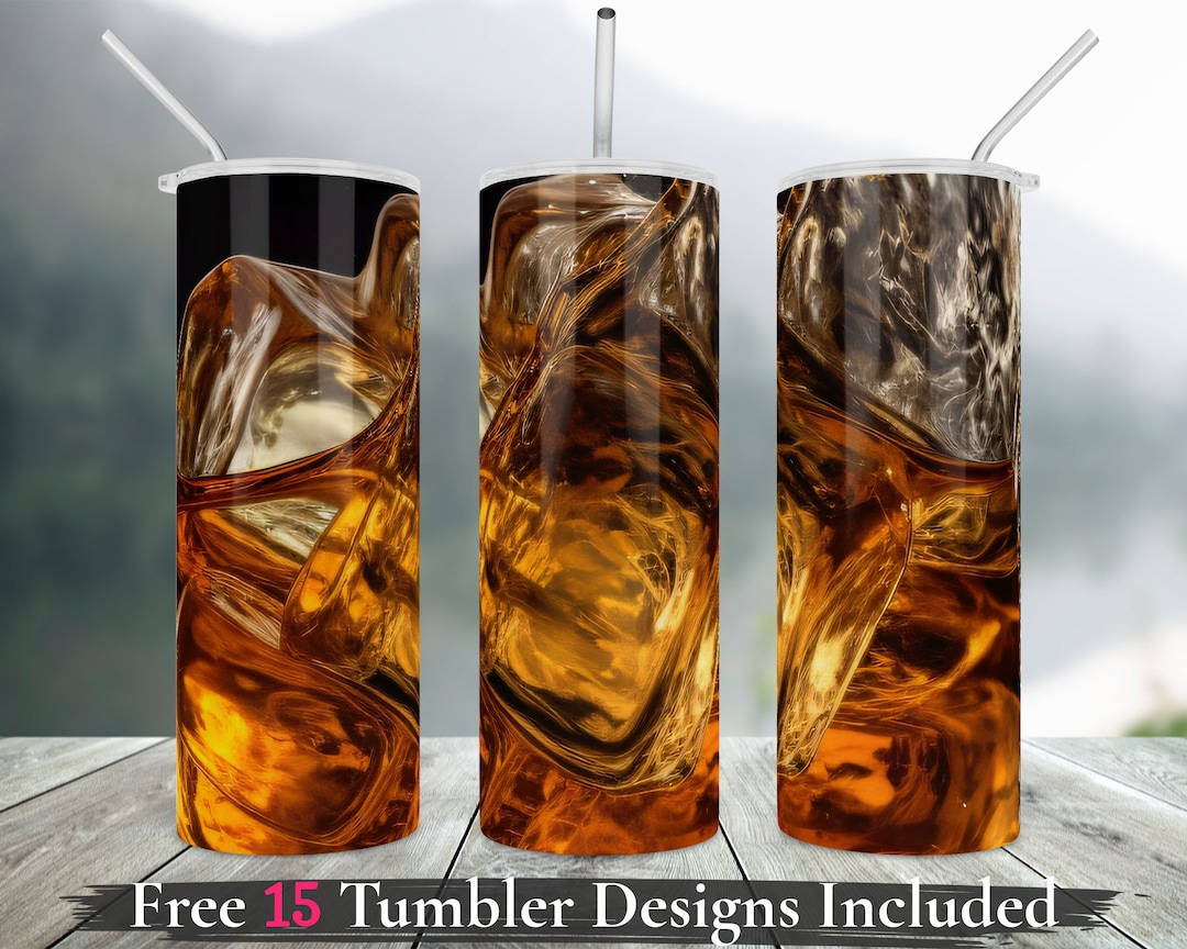 Whiskey Tumbler Wrap Sublimation Png Alcohol Whisky Lover 20oz Skinny ...