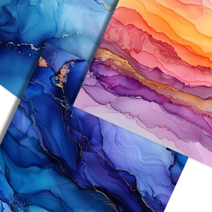 500+ Alcohol Ink Digital Paper Watercolor Printable Bundle Digital ...