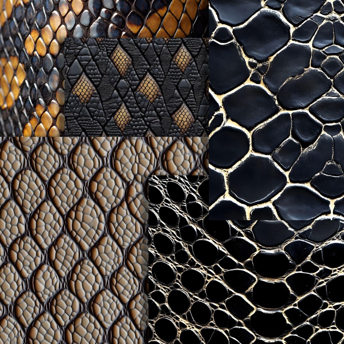 350 Snake Skin Textures Realistic Brown & Black Reptile Scale ...