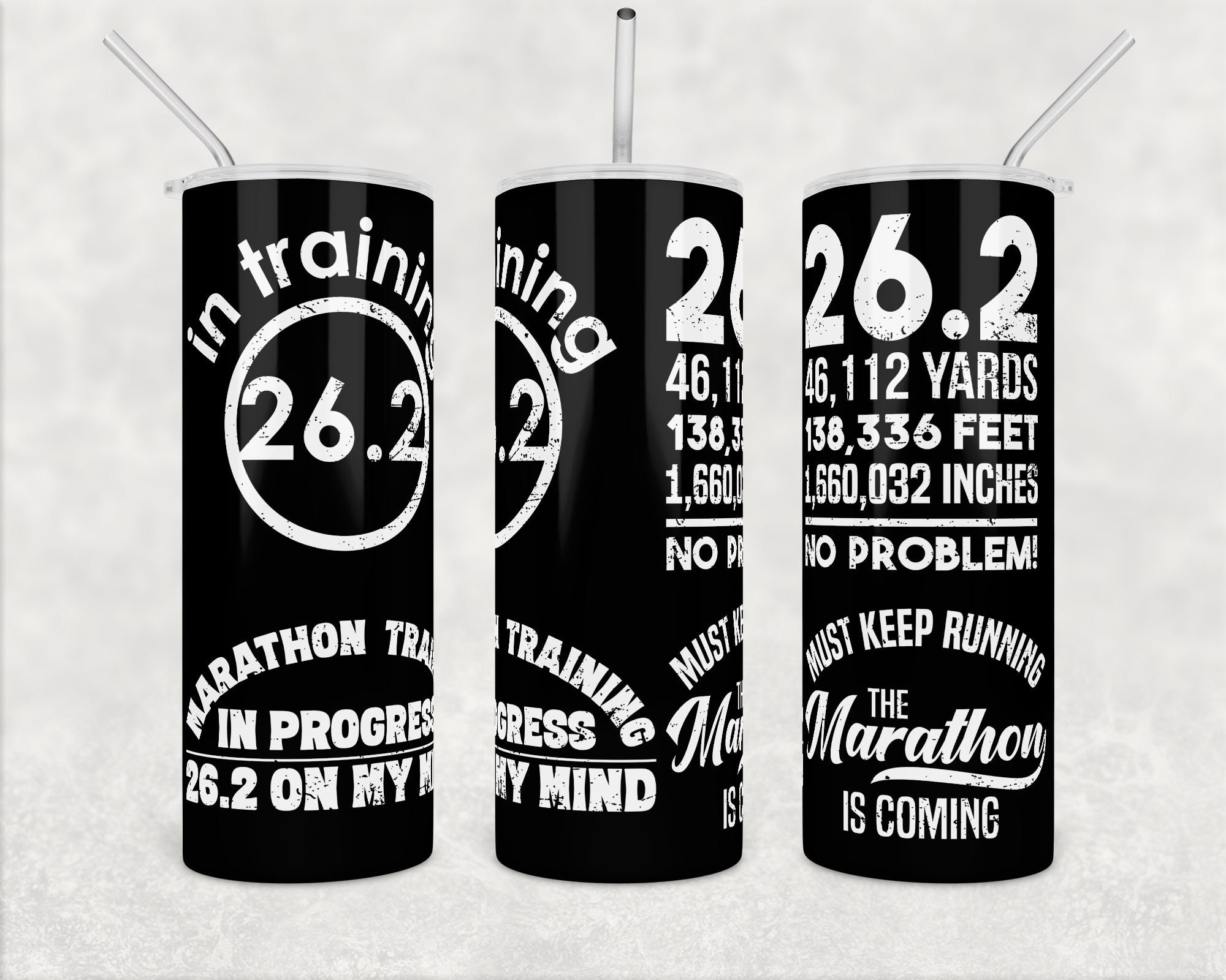 Marathon Tumbler Wrap Png Tumbler Running Sublimation 26.2 - Etsy