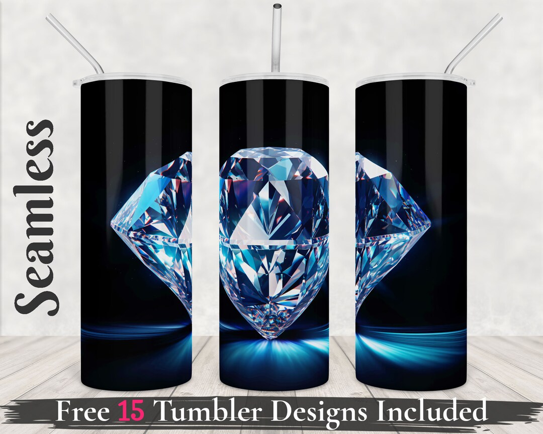 Seamless Diamond Tumbler Wrap Png Designs Marble Colorful Sublimation ...