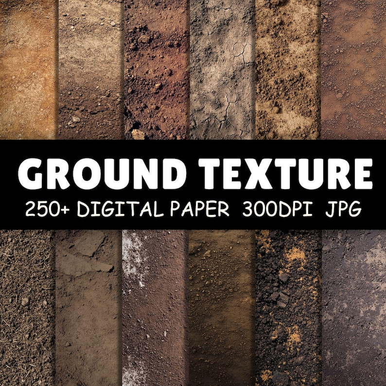 250+ Ground Texture Digital Papers | Dirt, Soil, Earth Seamless ...