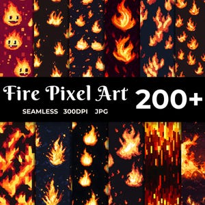 200+ Fire Pixel Art Flames Pack | Animated Fire Sprite Sheet for Game ...