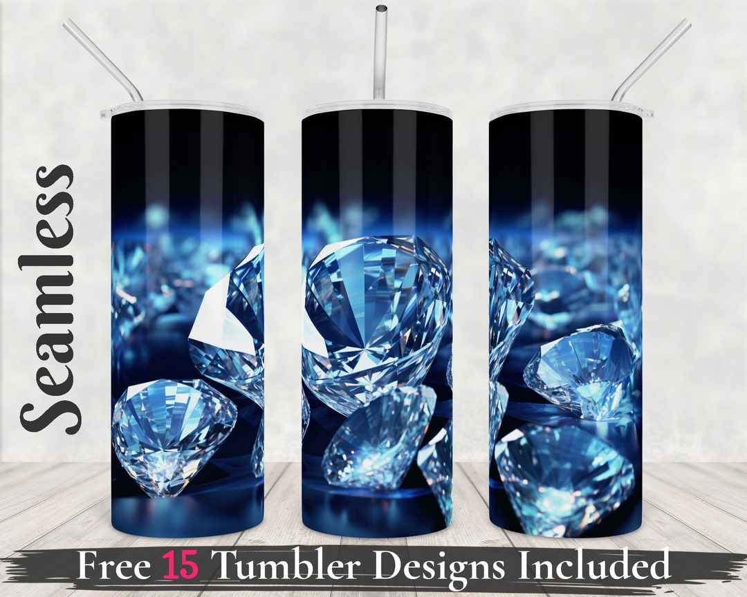 Seamless Diamond Tumbler Wrap Png Designs Marble Colorful - Etsy