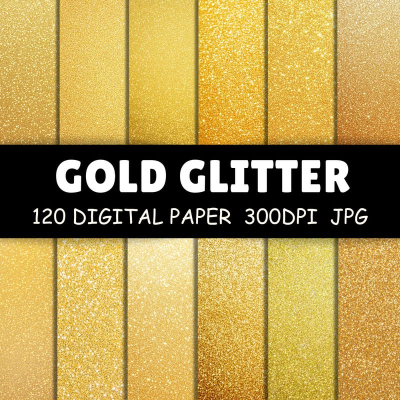 Gold Glitter Paper - Etsy