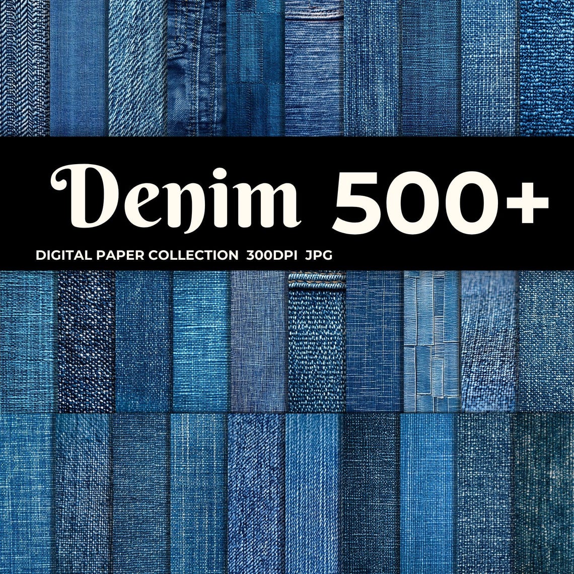540 Blue Denim Textures Digital Papers Jean Fabric, Wrinkled ...