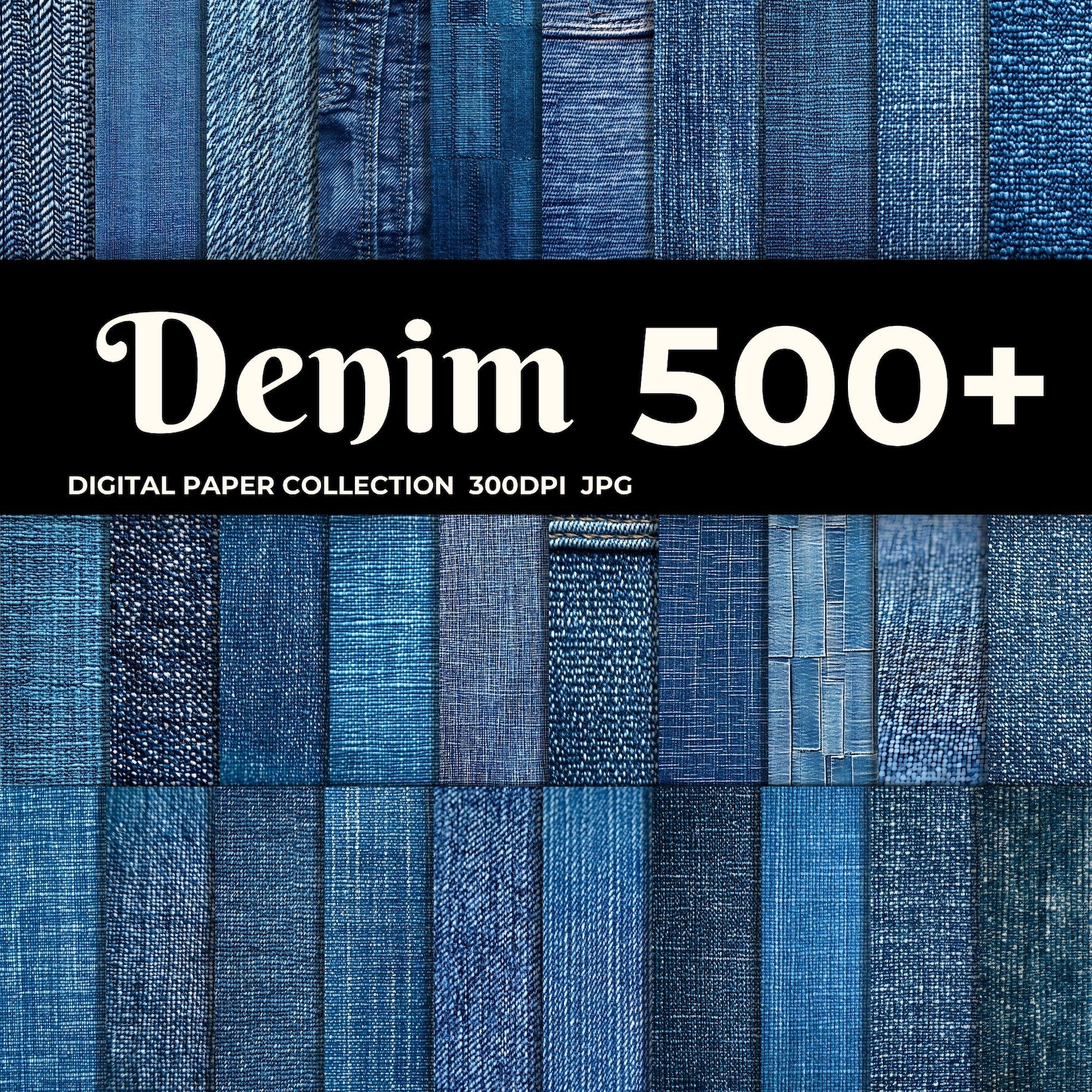 540 Blue Denim Textures Digital Papers Jean Fabric, Wrinkled ...
