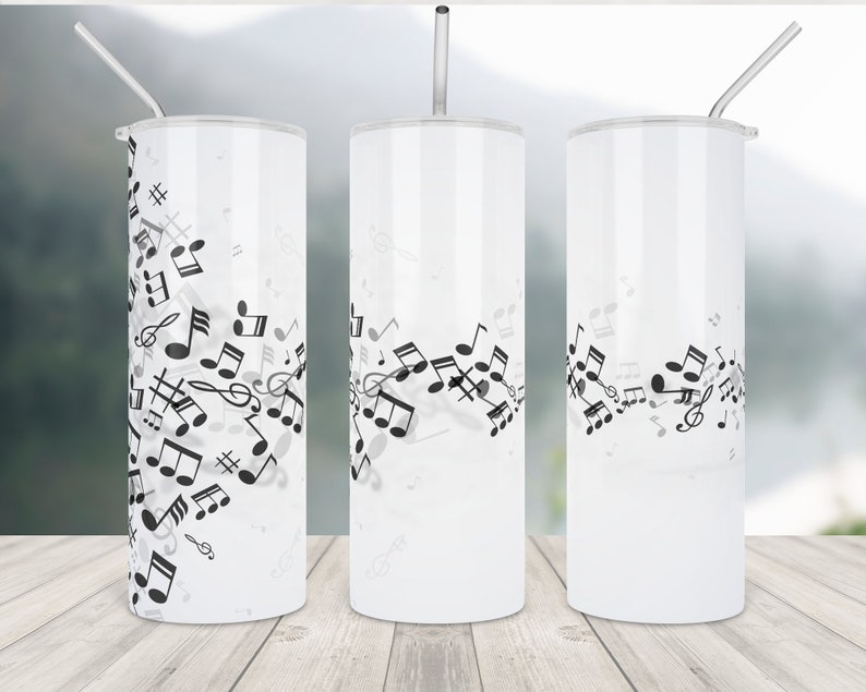 Music Notes Tumbler Png Sublimation Design Wrap Song Piano - Etsy