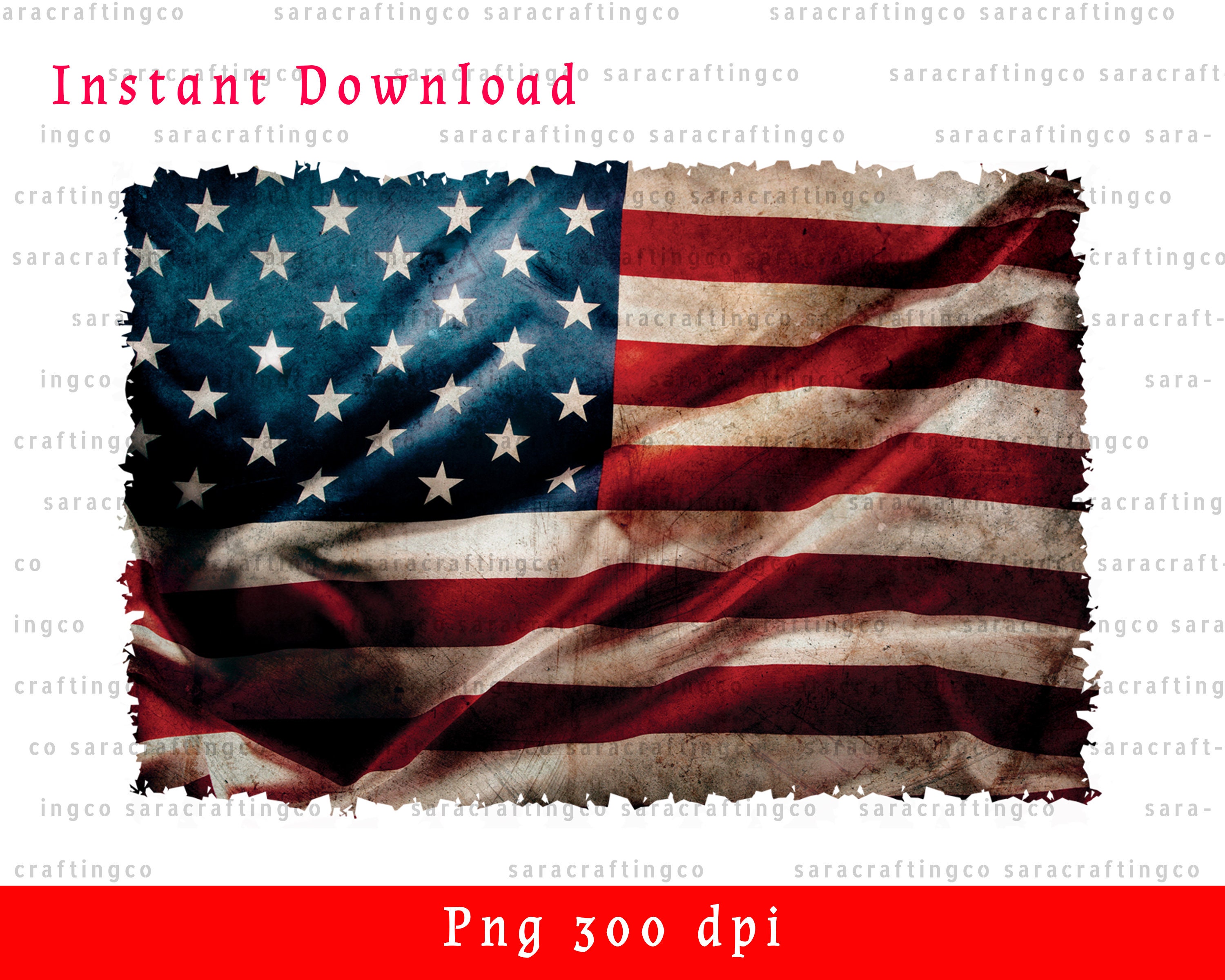 American Flag Png 4 Flag Bundle USA Flag Clipart Sublimation - Etsy