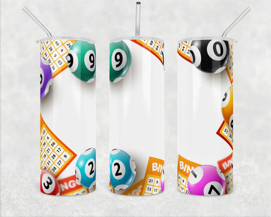 BINGO Tumbler Png Wrap 20oz Skinny Tumbler Design Template Sublimation ...