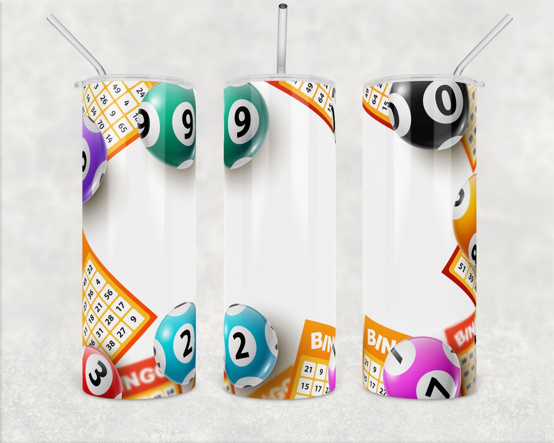 BINGO Tumbler Png Wrap 20oz Skinny Tumbler Design Template - Etsy