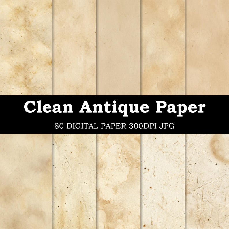 Antique Paper Digital Bundle 80 Designs 3600x3600 JPG | Vintage Aged ...