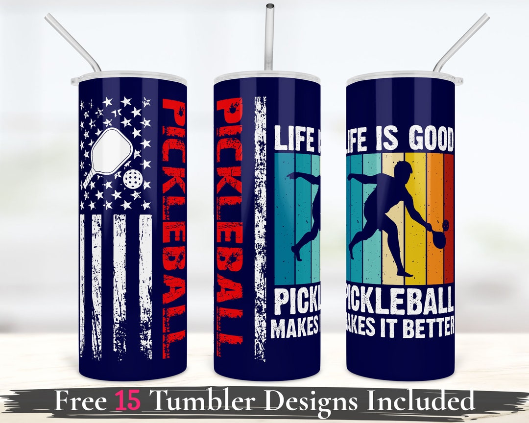 Pickleball Tumbler Wrap Png Sublimation Design 20oz Skinny Tumbler ...