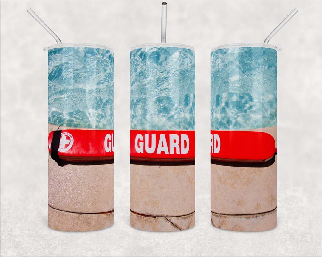 Lifeguard Tumbler Wrap Png 20oz Skinny Tumbler Summer Beach Sublimation ...