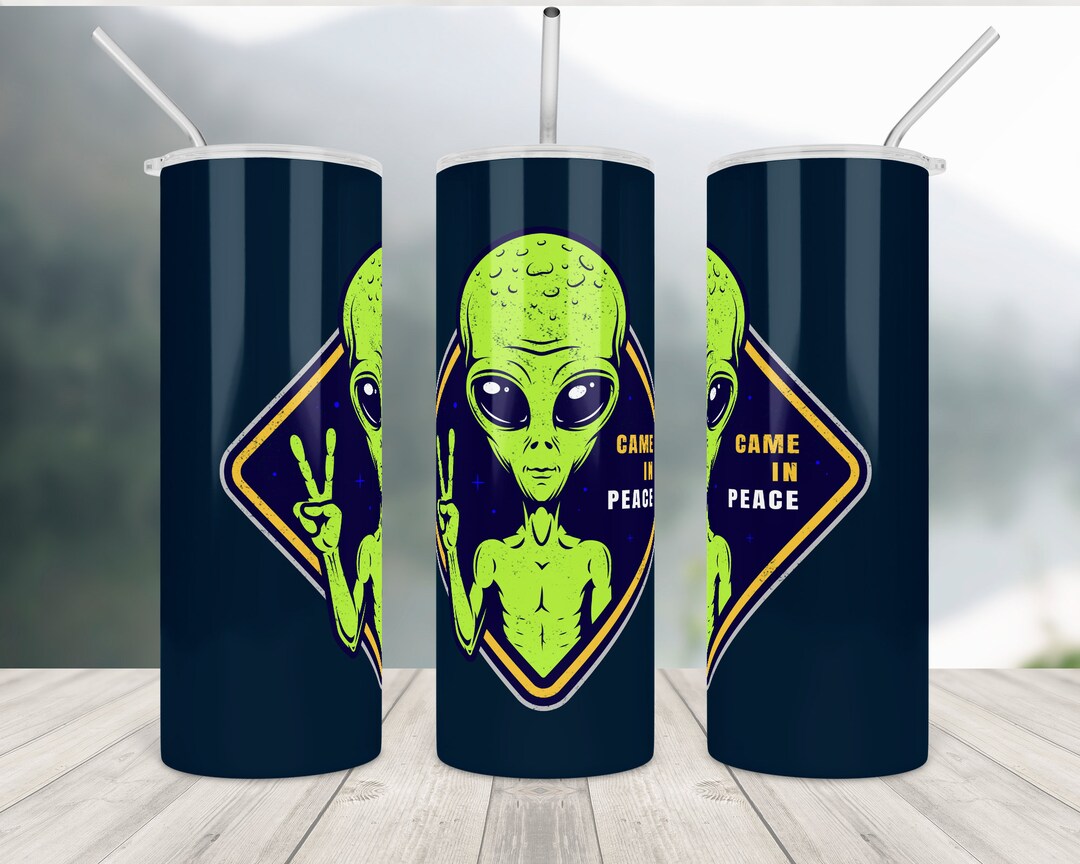 Alien Skinny Tumbler Wrap Sublimation Design Kid Cartoon 20 Oz ...