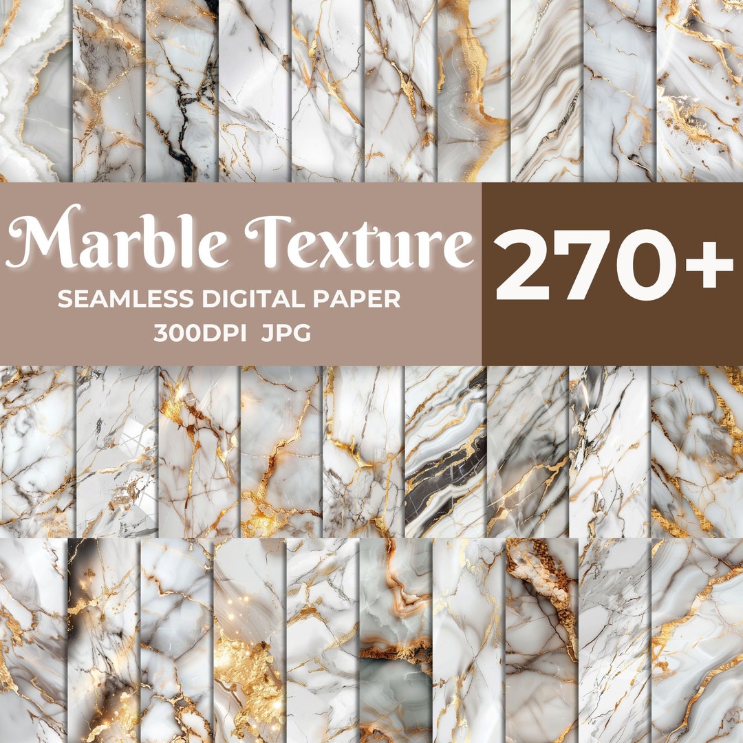 270 Seamless Design Marble Texture Printable Bundle Digital Paper 12 ...