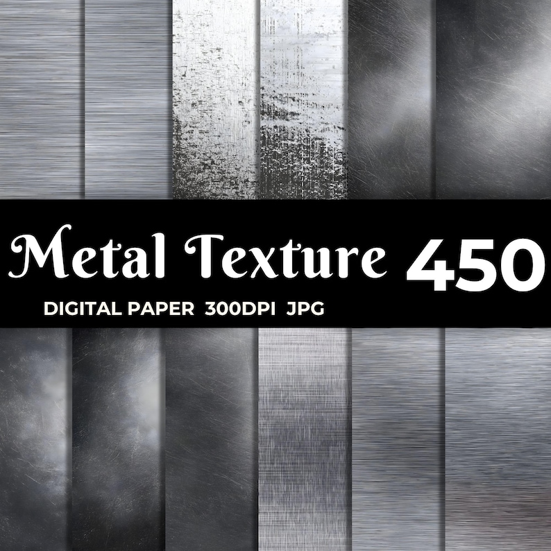 450+ Metal Texture Digital Paper Pack | Brushed, Scratched & Polished ...