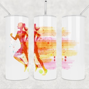 Running Tumbler Wrap Png Tumbler Sublimation Marathon 20oz Skinny ...