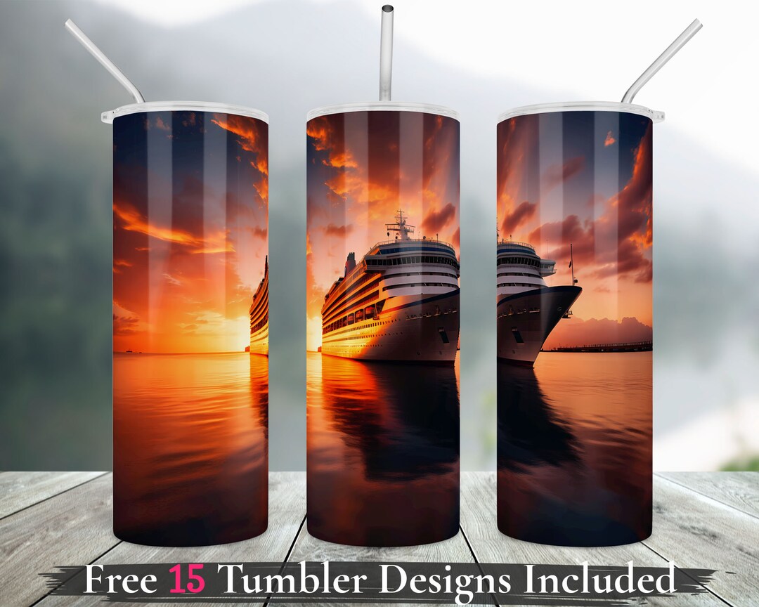 Cruise Tumbler Wrap Sublimation | Ship Tumbler Wrap Png D | Boat Png ...