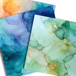 500+ Alcohol Ink Digital Paper Watercolor Printable Bundle Digital ...