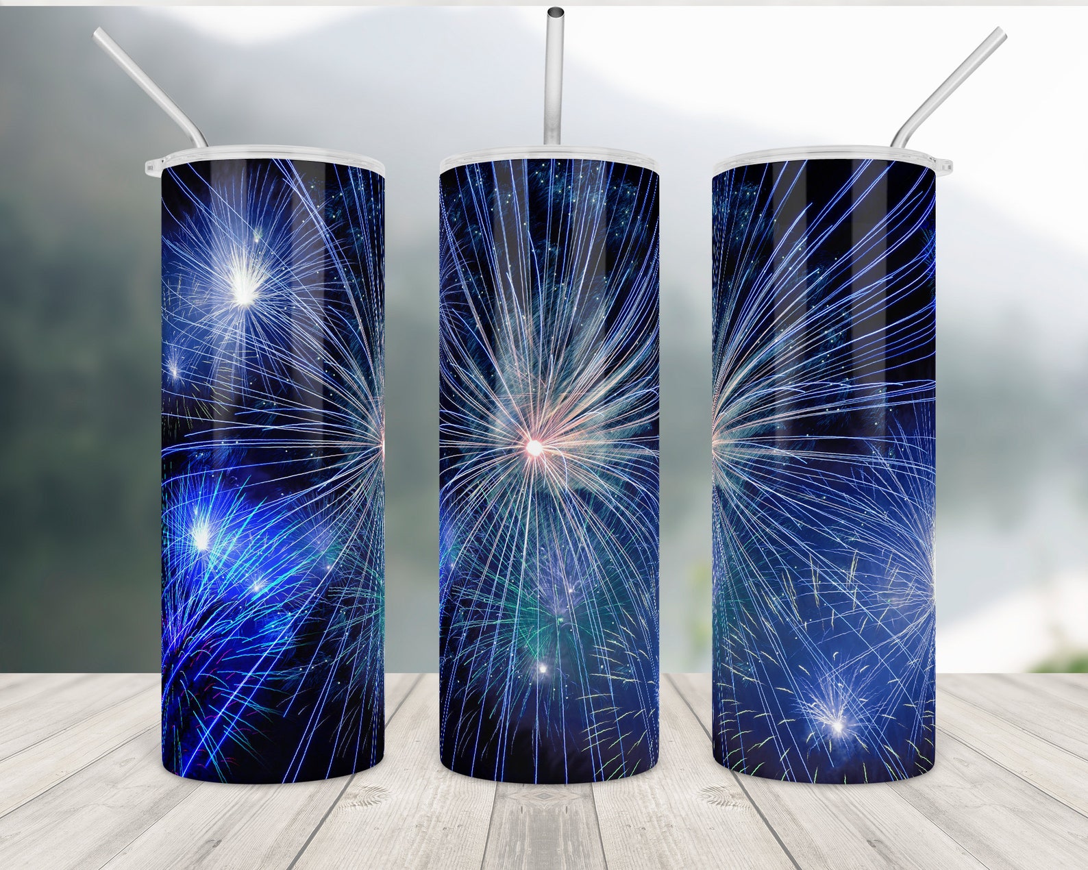 Firework Tumbler Wrap Sublimation Design 4th of July Usa Celebration ...
