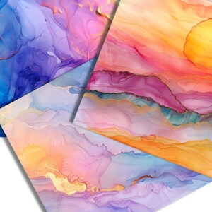 500+ Alcohol Ink Digital Paper Watercolor Printable Bundle Digital ...