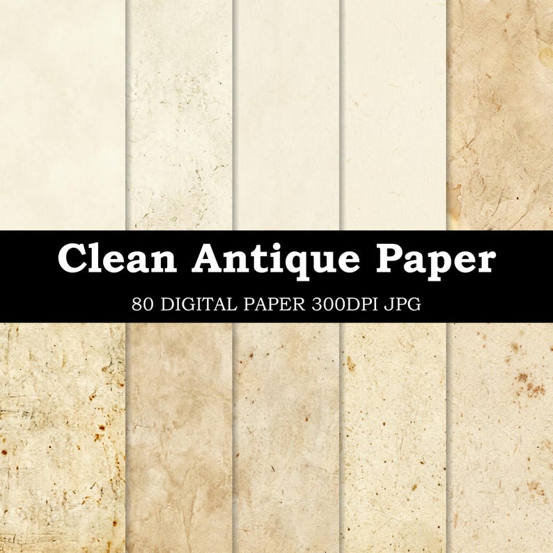 Antique Paper Digital Bundle 80 Designs 3600x3600 JPG | Vintage Aged ...