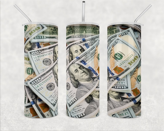 Money Tumbler Png Wrap 20oz Skinny Tumbler Digital Banknote - Etsy