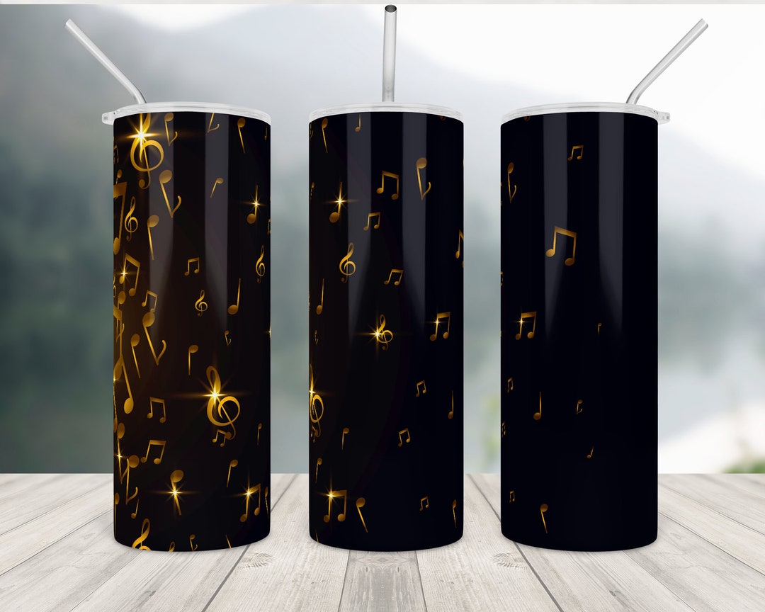 Music Notes Tumbler Png Sublimation Design Wrap Song Piano 20oz Skinny ...