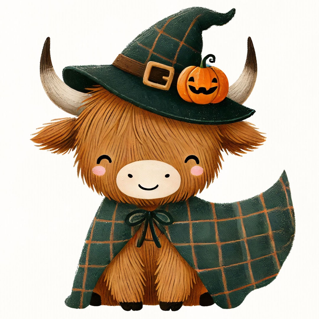 Watercolor Halloween Animal Clipart, Cute Animals Clipart Bundle, 10 ...