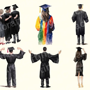 24 Graduation Watercolor Clipart Png Sublimation Class of 23 ...